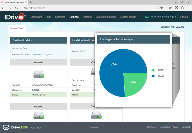 IDrive® BMR - Centralized Web Console
