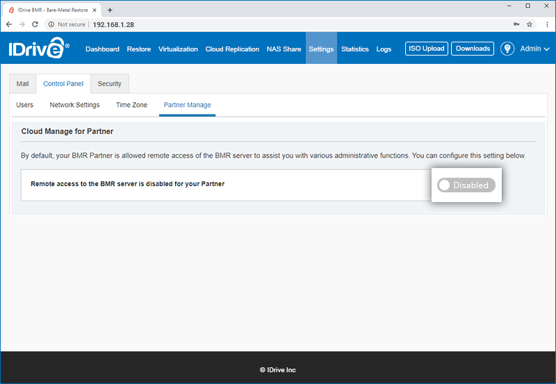 IDrive® BMR - FAQs on managing BMR appliance from any location