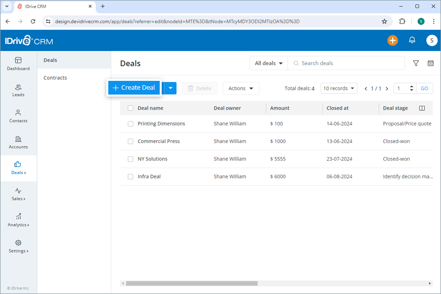Frequently Asked Questions on IDrive® CRM Software | Deal Management