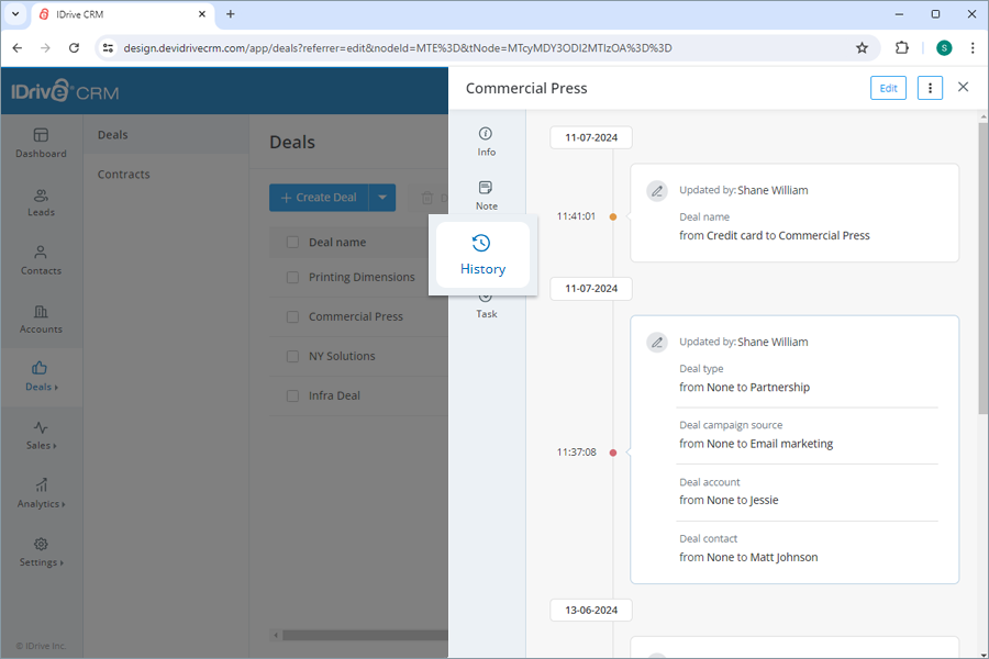 Frequently Asked Questions on IDrive® CRM Software | Deal Management