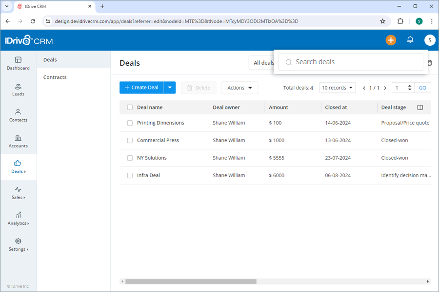 Frequently Asked Questions on IDrive® CRM Software | Deal Management