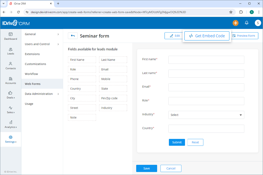 Frequently Asked Questions on IDrive® CRM Software | CRM Settings