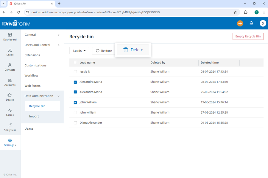 Frequently Asked Questions on IDrive® CRM Software | CRM Settings