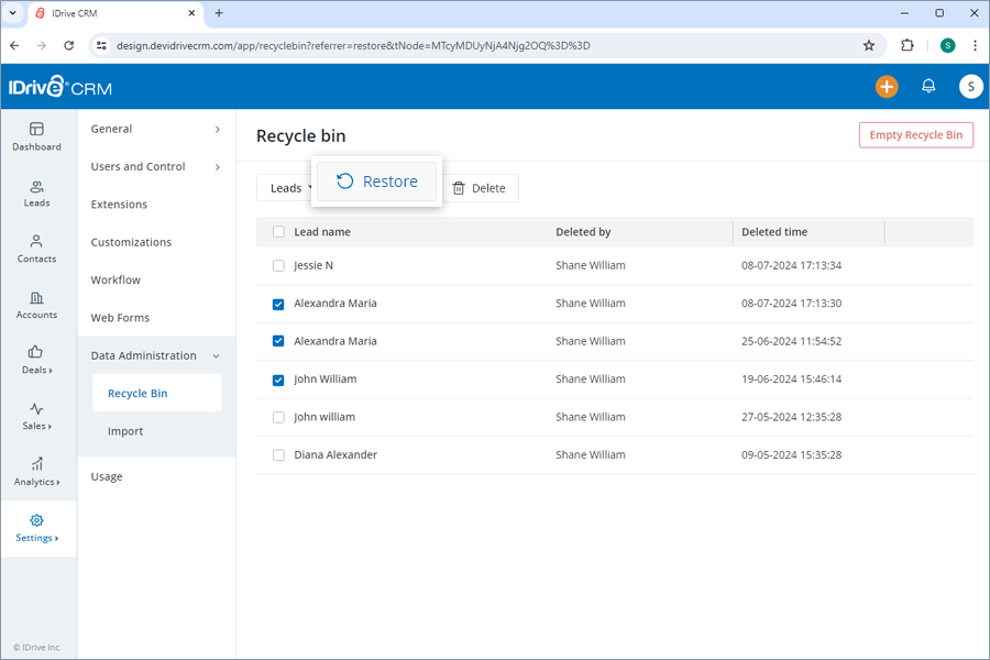 Frequently Asked Questions on IDrive® CRM Software | CRM Settings