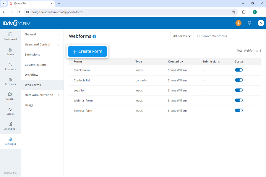 Frequently Asked Questions on IDrive® CRM Software | CRM Settings