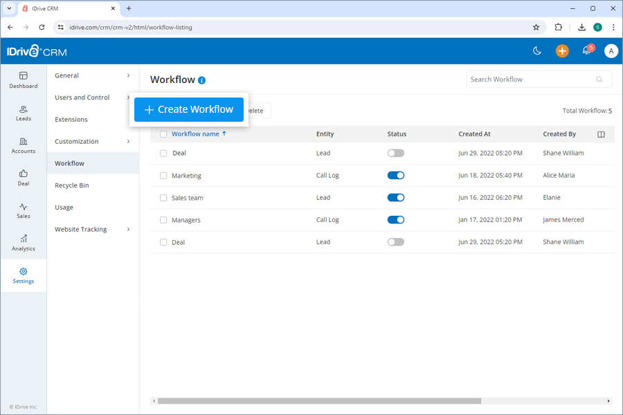 Frequently Asked Questions on IDrive® CRM Software | CRM Settings