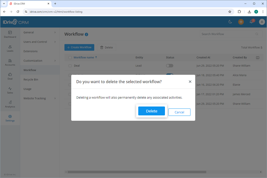 Frequently Asked Questions on IDrive® CRM Software | CRM Settings