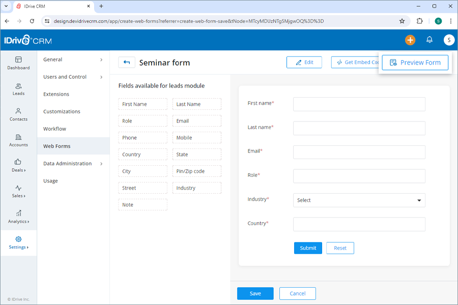 Frequently Asked Questions on IDrive® CRM Software | CRM Settings