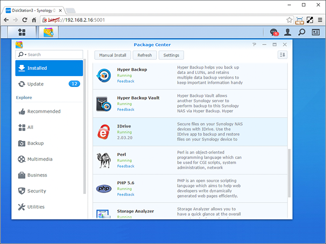 Synology backup to IDrive® cloud