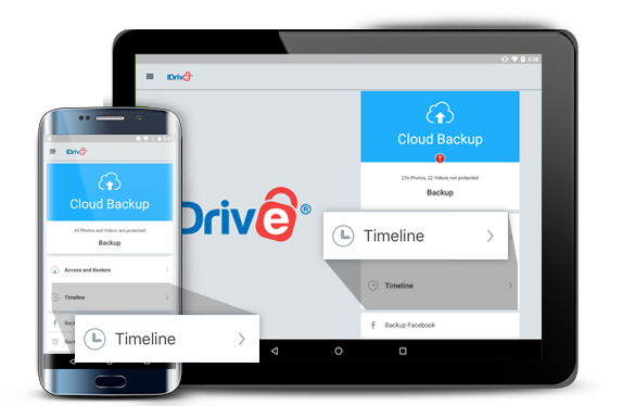 Backup, access, and share via iOS, Android and Windows Phone – IDrive®