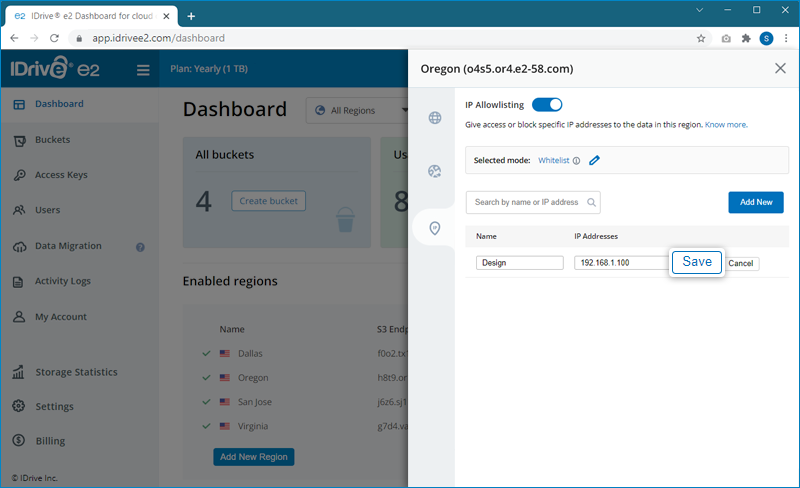 FAQs about IDrive® e2 dashboard and buckets