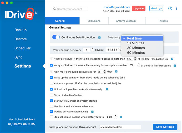 Continuous data backup on Windows and Mac – IDrive®